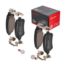 Brembo Bremsbelagsatz, Scheibenbremse P 68 064 hinten rechts links mit Zubeh&ouml;r f&uuml;r MITSUBISHI RENAULT NISSAN SAMSUNG 440608235R 440834627R 440603163R