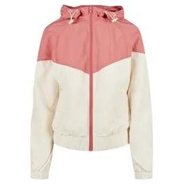 Anorak Urban Classics "Urban Classics Damen Ladies Arrow Windbreaker", Herren, Gr. M, palepink, sandwei&szlig;, 100% Polyester, mehrfarbig, normal, ohne Ausschnitt, Jacken