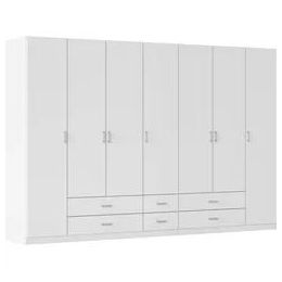 Dreht&uuml;renschrank Rauch "Kleiderschrank Garderobe GAMMA Breiten 91/136/181/226/271/315/360 cm", alpinwei&szlig;, griffe alu, B:315cm H:210cm T:54cm, Holzwerkstoff, Schr&auml;nke, Dreht&uuml;renschrank, mit Schubladen, verschiedene Griff-Varianten TOPSELLER MADE IN GERMANY