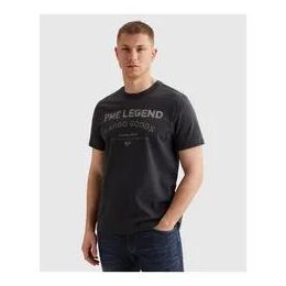 PME-Legend T-Shirt PME LEGEND "Short sleeve r-neck single jersey graphic", Damen, Gr. M, graphite, Jersey, Obermaterial: 100% Baumwolle, bedruckt, regular fit normal, Rundhals, gerader Abschluss, Shirts T-Shirt, mit Logo Print