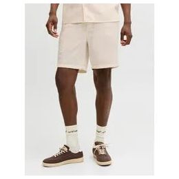 Jack & Jones Shorts JACK & JONES "JPSTJAIDEN WAVY JOGGER SHORTS REG SN", Herren, Gr. S, N-Gr, cloud dancer, Web, Obermaterial: 100% Baumwolle, unifarben, relaxed fit kniefrei, Hosen Shorts, Baumwolle, locker geschnitten