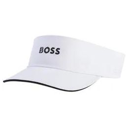 Visor BOSS Green "Quill-Tennis-On-Court", Herren, wei&szlig; 100, Kunstfaser, unifarben mit Farbeinsatz, Caps Visor, mit Logoschriftzug, Unisex