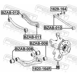 FEBEST Trag-/F&uuml;hrungsgelenk 1620-164R hinten rechts links f&uuml;r MERCEDES-BENZ ALFAROME/FIAT/LANCI CHRYSLER 1663500208 K68069648AB 1663500108