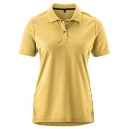 Radtrikot Gonso "Essential Poloshirt W", Damen, Gr. 38, kanariengelb, 100% Polyester, Rundhals, Trikots, Damen Radshirt, Polo-Shirt mit Spitzkragen, mit R&uuml;ckentasche