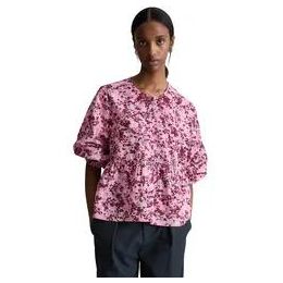 Marc O'Polo Langarmbluse MARC O'POLO DENIM "aus bedrucktem Viskose-Mix", Damen, Gr. XL, medium pink, Obermaterial: 73% Viskose, 27% Baumwolle, bedruckt, relaxed fit normal, Blusen