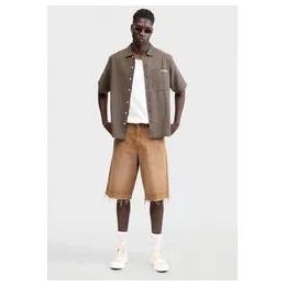 REDEFINED REBEL EST. 2013 Shorts REDEFINED REBEL "Redefined Rebel Shorts RRKingston Shorts Destroy BAGGY FIT", Herren, Gr. S, Normalgr&ouml;&szlig;en, braun, Web, 100% Baumwolle, Hosen Shorts