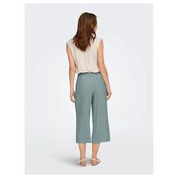 Culotte Only "ONLSIESTA HW LIN BL CLEAN CULOT PNT NOOS", Damen, Gr. S, N-Gr, abyss, Web, Obermaterial: 80% Viskose, 20% Leinen, unifarben, 7/8-L&auml;nge, Hosen Culotte, mit Leinen