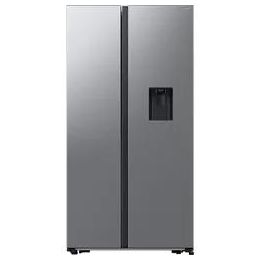 Samsung Side-by-Side "RS57DG410EM9", Energieeffizienz: E (A-G), edelstahl look, B:91,2cm H:178cm T:65,4cm, K&uuml;hlschr&auml;nke, mit Wasserspender, No Frost+, AI Energy Mode, SpaceMax