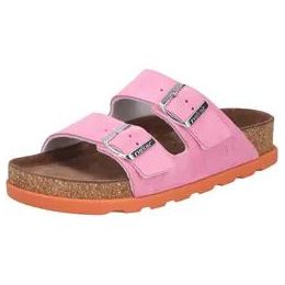 Pantolette Rieker, Herren, Gr. 37, pink, Veloursleder, unifarben, Basic, Schuhe Pantolette, Hausschuh, Sommerschuh, Strandschuh, Zweischnaller mit Softfu&szlig;bett