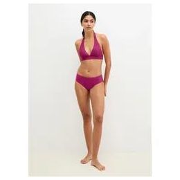 Marc O'Polo Bikini-Hose MARC O'POLO "Abstract Leaf AOP", Damen, Gr. L, N-Gr, raspberry coulis, Obermaterial: 84% Polyamid, 16% Elasthan, Badehosen Bikini-Hose