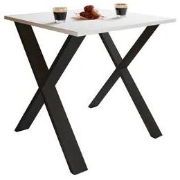 Esstisch Vcm "Premium Holz Esstisch K&uuml;chentisch Xona X 80x80", wei&szlig; (schwarz, wei&szlig;), B:80cm T:80cm, Tische, Esstisch