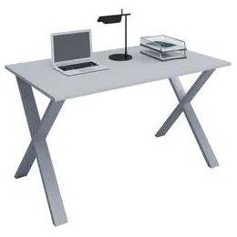 Schreibtisch Vcm "Schreibtisch B&uuml;rotisch Computertisch 110x50 Lona X", wei&szlig; (silber, wei&szlig;), B:110cm T:50cm, Tische, Schreibtisch