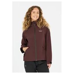 Outdoorjacke WEATHER REPORT "Gust", Damen, Gr. 38, espresso, 100% Polyester, unifarben, normal, hoch geschlossener Ausschnitt, Jacken Outdoorjacke, mit getapten N&auml;hten