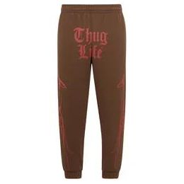 Jogginghose Thug Life "Thug Life Thug Life Ink Jogginghosen", Herren, Gr. XXL, US-Gr&ouml;&szlig;en, braun, 100% Baumwolle, normal, Hosen Jogginghose