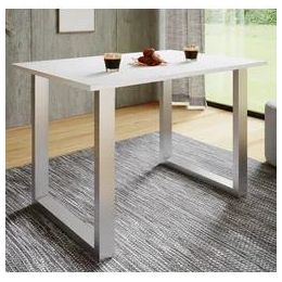 Esstisch Vcm "Premium Holz Esstisch K&uuml;chentisch Xona U 110x50", wei&szlig; (silber, wei&szlig;), B:110cm T:50cm, Tische, Esstisch