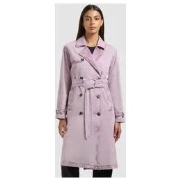 Trenchcoat Khujo "HERA", Damen, Gr. M, violet, Web, 100% Baumwolle, regular fit, eingesetzt abgesteppte Kante verstellbar, M&auml;ntel