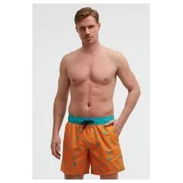Badeshorts CAMP DAVID, Herren, Gr. XXL, Normalgr&ouml;&szlig;en, orange, Polyamid, bedruckt, Badehosen Badeshorts, mit Einschubtaschen