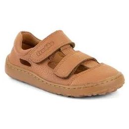 Klettschuh froddo "Barfoot_Sandal", Kinder, Gr. 28, cognac, Leder, Basic, Schuhe Klettschuh, Barfu&szlig;schuh, Kinderschuh mit Klettverschluss