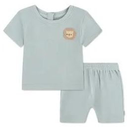 Shirt & Hose HUGGIES BABYWEAR "HUGB SHORT SET", M&auml;dchen, Gr. 3 (68), dusty mist, Jersey, Obermaterial: 100% Baumwolle, unifarben, KOB Set-Artikel, mit s&uuml;&szlig;er Tierapplikation, Baumwolle
