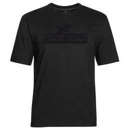 T-Shirt Ahorn Sportswear "CHANNEL ISLANDS", Herren, Gr. 8XL, schwarz, 100% Baumwolle, bedruckt, normal, Rundhals, Shirts T-Shirt, mit gro&szlig;em Frontprint