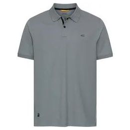 Poloshirt Camel Active, Herren, Gr. XL, stormy blau, Jersey, Obermaterial: 95% Baumwolle, 5% Elasthan, unifarben, normal h&uuml;ftbedeckend, Rundhals, B&uuml;ndchen, Shirts, kurzarm, mit Logo-Stickerei