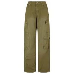 Cargohose Karl Kani "Karl Kani Karl Kani Signature Multipocket Cargo Pants", Damen, Gr. XS, US-Gr&ouml;&szlig;en, olive, 100% Baumwolle, unifarben, loose fit, Hosen Cargohose