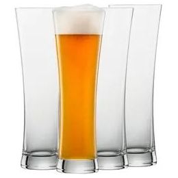 Schott Zwiesel Bierglas SCHOTT-ZWIESEL "Weizenbiergl&auml;ser Beer Basic 0,5 Liter 4er Set transparent", bunt (transparent), 4 tlg., Glas, Trinkgef&auml;&szlig;e
