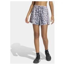 Shorts Adidas PERFORMANCE "WORKOUT ESSENTIALS LEOPARD GEWEBTE", Damen, Gr. S, N-Gr, ice lila, shadow navy, normal, gr., Obermaterial: 100% Polyester, Hosen Shorts
