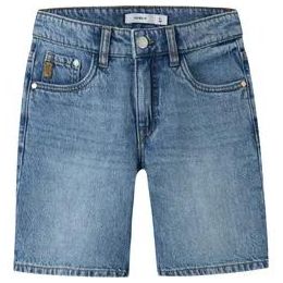 Jeansshorts name it "NKMRYAN REG L DNM SHORTS 6750-DM NOOS", Jungen, Gr. 158, N-Gr, denim blau, Denim/Jeans, Obermaterial: 100% Baumwolle, unifarben, regular fit kurz, Jeans Jeansshorts, Baumwolle