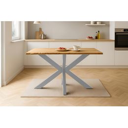 Esstisch Salvador / 180x90 / Spider-Gestell Silber