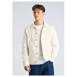 Hemdjacke LINDBERGH "Hemdjacke Relaxed Fit", Herren, Gr. M, cream wei&szlig;, Obermaterial: 98% Baumwolle, 2% Elasthan, unifarben, l&auml;ssig geschnitten, Jacken