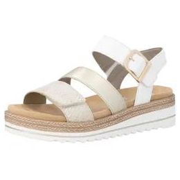 Riemchensandale Remonte "Remonte Sandalen Lederimitat", Damen, Gr. 43, beige, Lederimitat, Schuhe Riemchensandale
