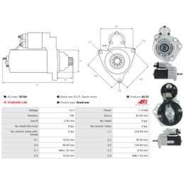 AS-PL Starter S0104 12V f&uuml;r VW 36911023SV 085911023J 85911023BX