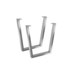 Tischgestelle / Silber / V-Form / V-Gestell Silber