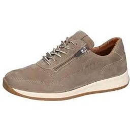 Waldl&auml;ufer Sneaker WALDL&Auml;UFER "KILIAN", Herren, Gr. 6,5 (40), beige, Nubukleder, unifarben, Schuhe Sneaker, Schn&uuml;rschuh, Bequemschuh mit seitlichem Rei&szlig;verschluss, K-Weite
