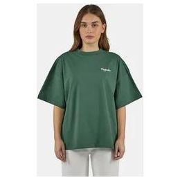 T-Shirt Pegador "Brielle Heavy Oversized Tee", Damen, Gr. XS, washed solid gr&uuml;n, Jersey, Obermaterial: 100% Baumwolle, bedruckt, oversize normal, Rundhals, Shirts T-Shirt, Baumwolle, oversize