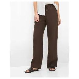 Culotte Brax "Style FARINA", Damen, Gr. 40L80, Langgr&ouml;&szlig;en, coffee, Web, 100% Leinen, Hosen Culotte
