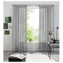 Gardine OTTO HOME "XANA" Gr. 4, grau, B:145cm H:245cm, Voile, Polyester, Gardinen, Gardine, Bestseller, einfarbig, 1 bzw. 2 Schals, pflegeleicht, preiswert