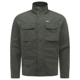 Outdoorjacke Ragwear "Murpho", Gr. XXL (56), schwarz olive, Material: 72% Baumwolle, 28% Nylon, gerade h&uuml;ftbedeckend, hoch geschlossener Ausschnitt, mit Knopf,verstellbar,&Auml;rmel mit &Auml;rmelschlitz mit Druckknopf, Jacken Outdoorjacke, Leichte &Uuml;bergangsjacke mit Brusttaschen