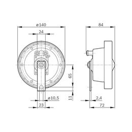 Bosch Horn 0 320 223 002 &Oslash;125mm 125mm f&uuml;r VW AUTO UNION IVECO MERCEDES-BENZ PORSCHE BMW OPEL 1776270 2D0951215 0025428620