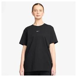 T-Shirt Nike SPORTSWEAR "W NSW CLASSIC SS TEE", Damen, Gr. L, schwarz, wei&szlig;, Jersey, Obermaterial: 100% Baumwolle, normal, Rundhals, Shirts T-Shirt, sportliche Passform, Kurzarm, Rundhalsausschnitt