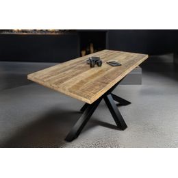 Esstisch RIO / Mango naturfarben / 240x100 / Spider-Gestell Schwarz