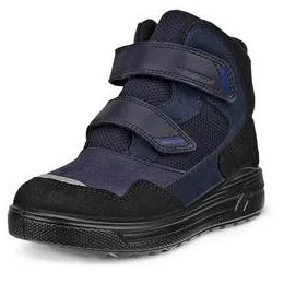 Klettstiefel Ecco "Urban Snowboarder", M&auml;dchen, Gr. 29, schwarz, blau, Leder, Textil, Schuhe Klettstiefel, Winterboots, Winterstiefel, Kinderstiefel mit waterproof-Ausstattung