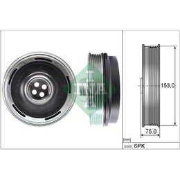 INA Riemenscheibe, Kurbelwelle 544 0169 10 153mm f&uuml;r MINI BMW 11238602800 8602800