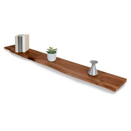 Wandregal AMANDA / Akazie nussbaumfarben / 150 cm