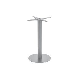 Tischgestelle Standfu&szlig; rund - Einzels&auml;ule / Silber / 50 cm