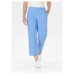 Culotte Stehmann "FENJA", Damen, Gr. 42, N-Gr, zenith blau, Stoff, Obermaterial: 65% Viskose, 30% Polyamid, 5% Elasthan, straight fit 7/8-L&auml;nge, Hosen Culotte, Sommerhose mit elastischem Bund und geradem Bein