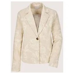 Madeleine Mode Jackenblazer MADELEINE "Blazer Kurzblazer mit edler Stickerei", Damen, Gr. 38, beige (beige, perlwei&szlig;), Obermaterial: 70% Baumwolle CO. 30% Leinen LI., Modern, gerade, Blazer, edel bestickt
