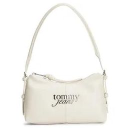 Tommy Hilfiger Schultertasche TOMMY JEANS "TJW BOLD SHOULDER BAG", Damen, Gr. B/H/T: 25,5cm x 15cm x 12cm, beige, Lederimitat, Strukturmuster, Taschen Schultertasche, Damen Schultertasche, Henkeltasche mit Kordel und Logo