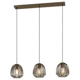 Eglo H&auml;ngeleuchte "ESPINAL Pendellampe - Stahl - E27 - 3X40W - IP20", bronze, 3, H: 110cm, 1 Stk., Leuchten, H&auml;ngelampe, Deckenlampe, Wohnzimmer, Esszimmer, L90 x B19,5 x H110 cm, H&auml;ngeleuchte